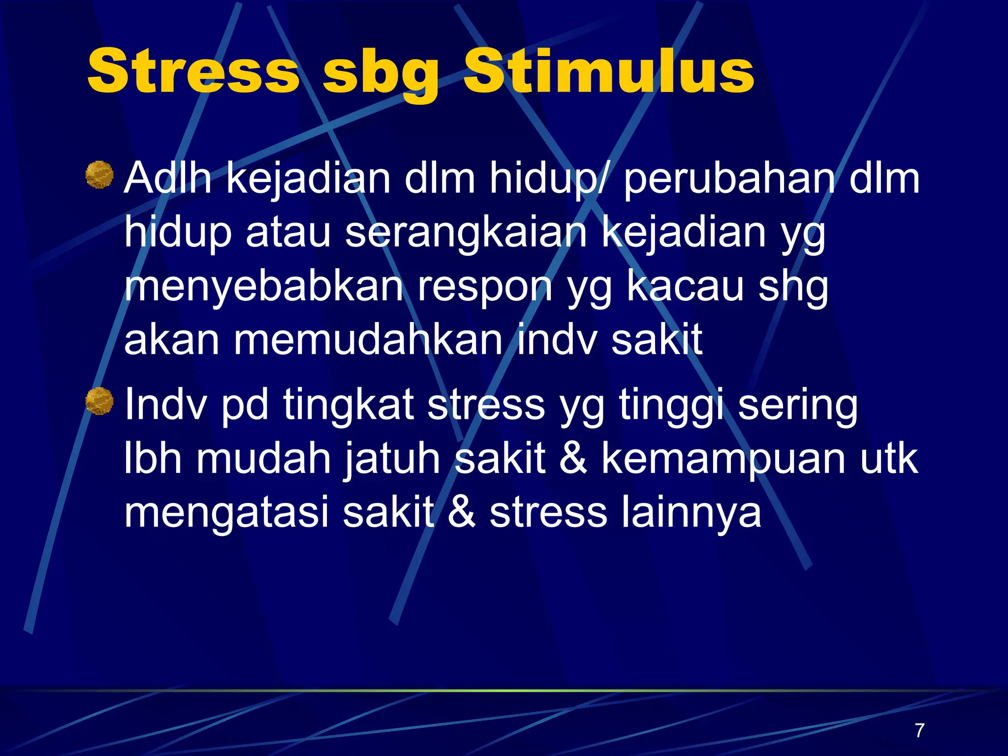 Konsep Stress Adaptasi - materi ppt kuliah | PPT