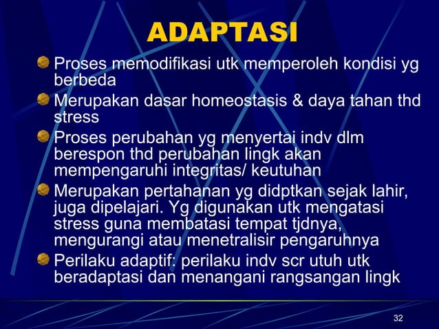Konsep Stress Adaptasi - materi ppt kuliah | PPT