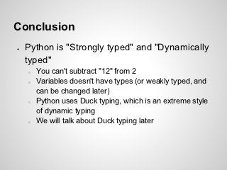 Comparison of Type Systems | PPT