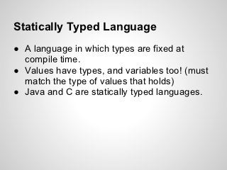 Comparison of Type Systems | PPT