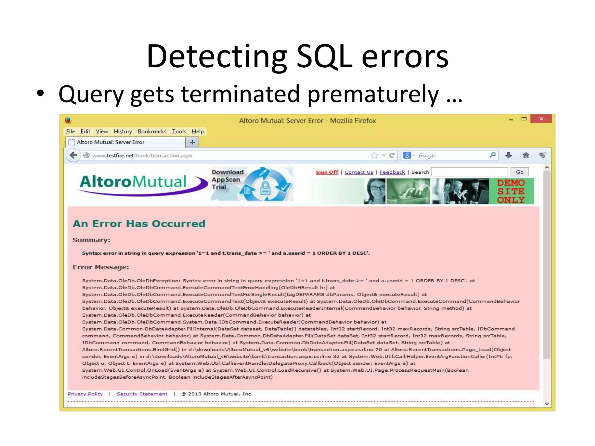 SQL injection | PPT