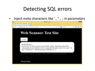SQL injection | PPT