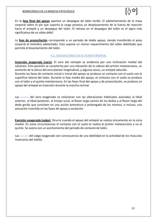 Biomecanica de la marcha humana Patológica | PDF