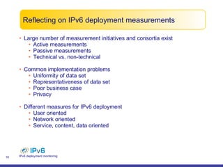 Rob Smets - IPv6 deployment monitoring | PPT