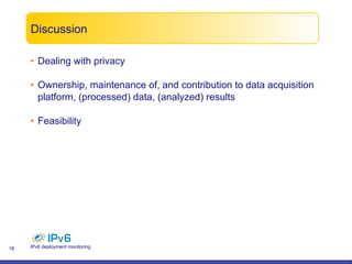 Rob Smets - IPv6 deployment monitoring | PPT