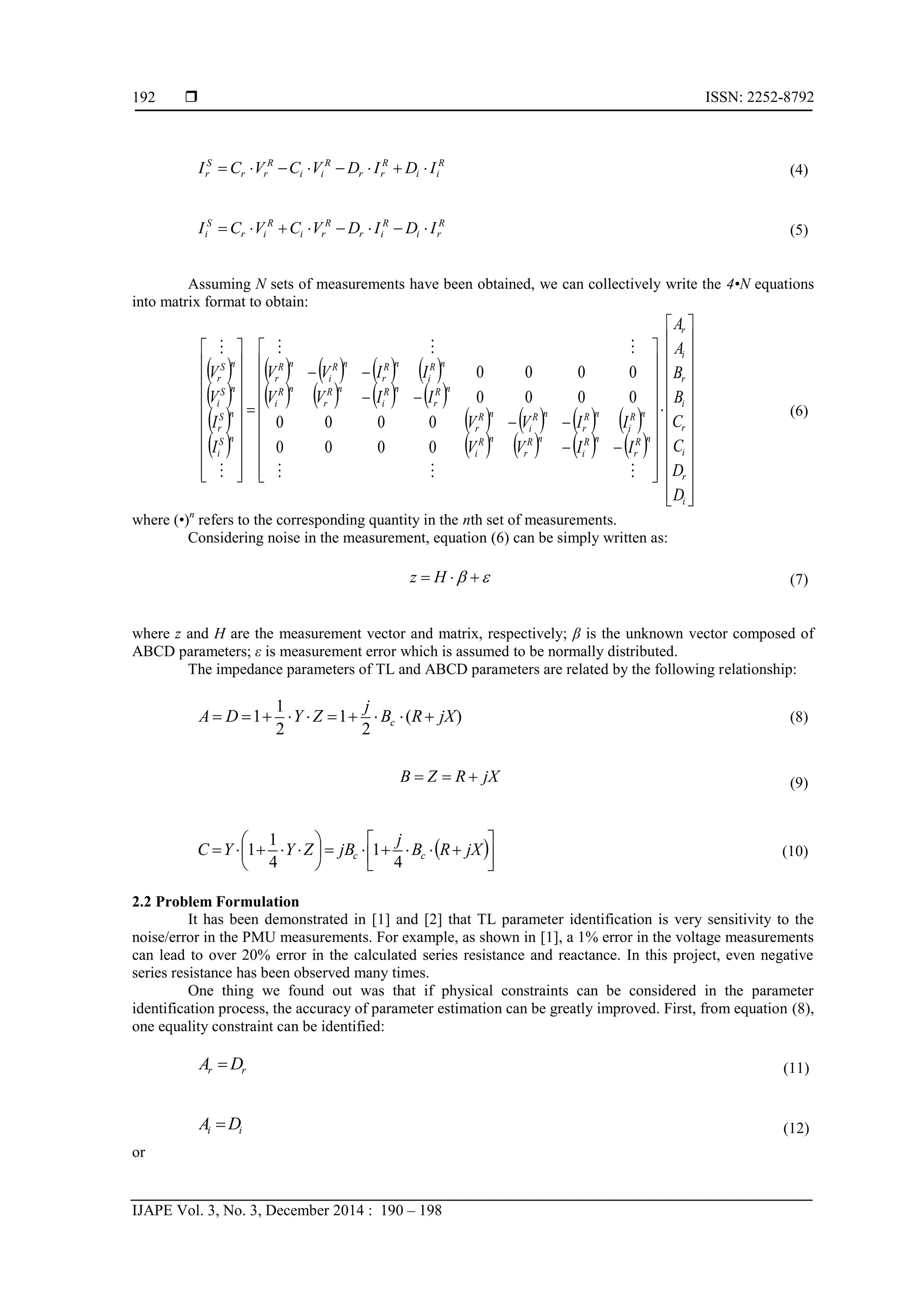 Pmu Based Transmission Line Parameter Identification At China Southern