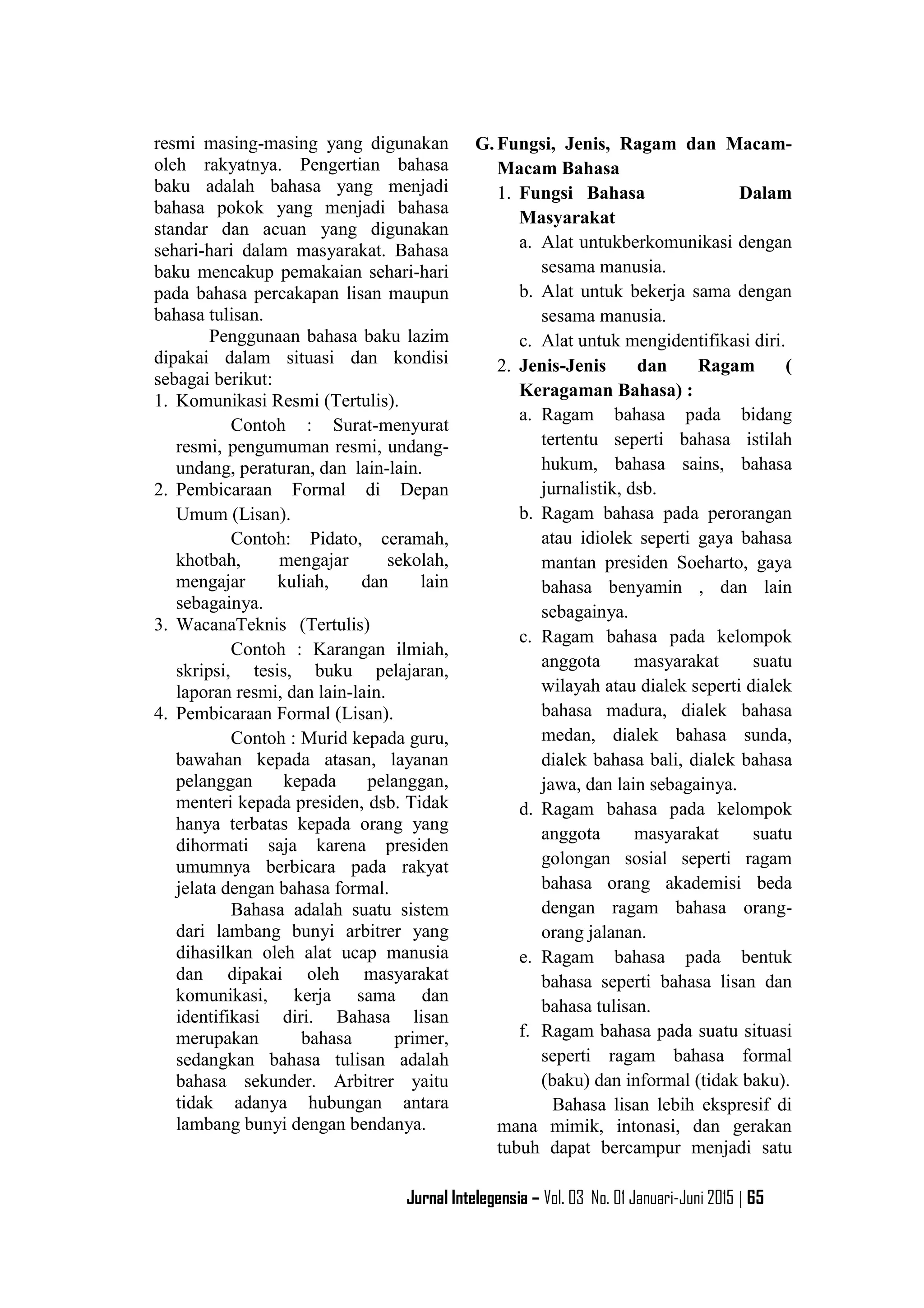 pentingnya belajar bahasa indonesia bagi setiap pemuda | PDF