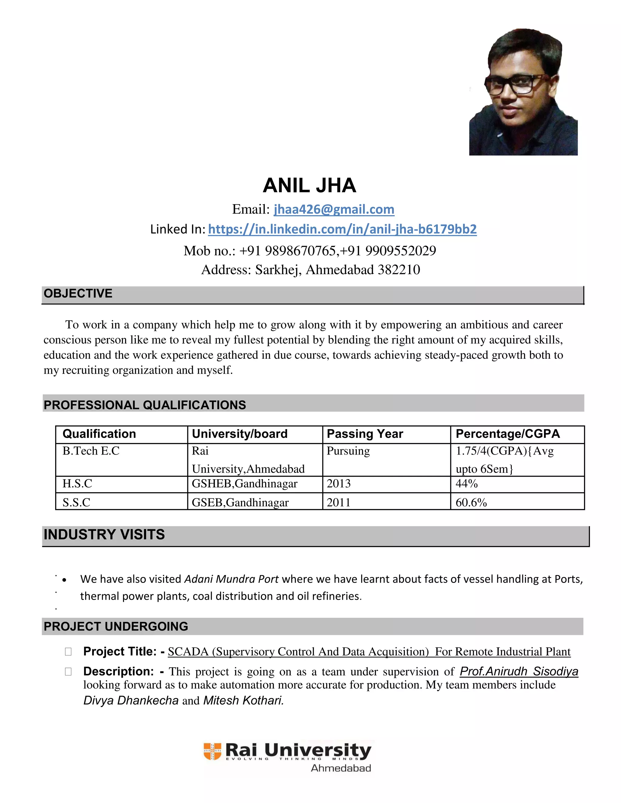anil jha final resume | PDF
