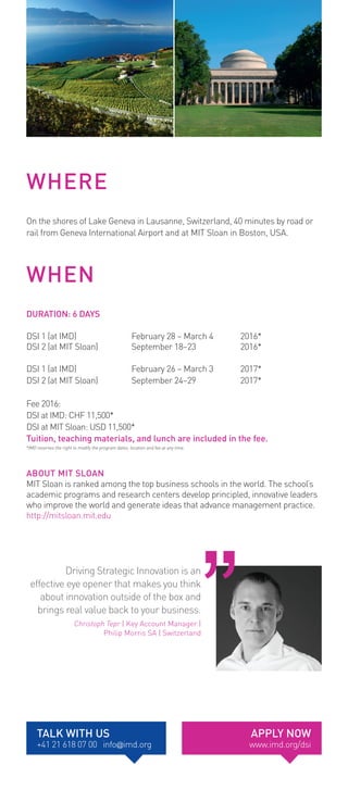 IMD DSI Brochure 2016 | PDF