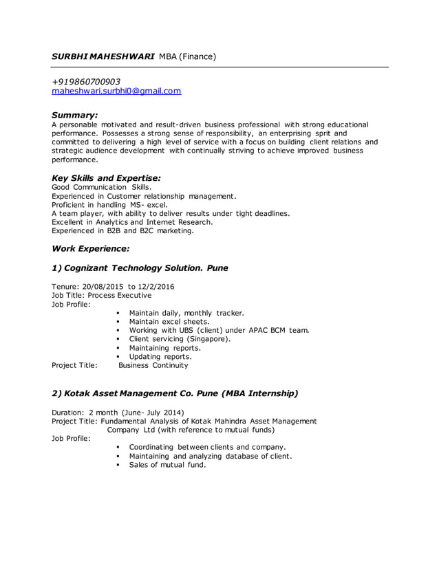 surbhi resume - Copy | PDF