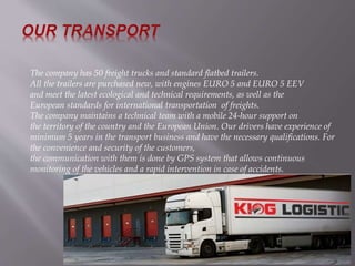 KIOGLOGISTIC Ltd. PRESENTATION | PPSX | Logistics and Transportation ...