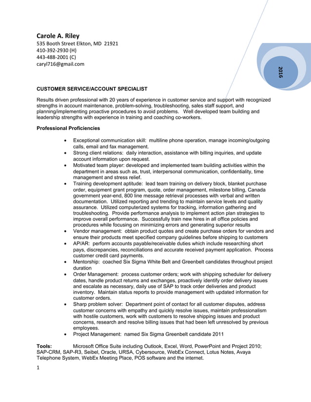 C Riley resume | DOC