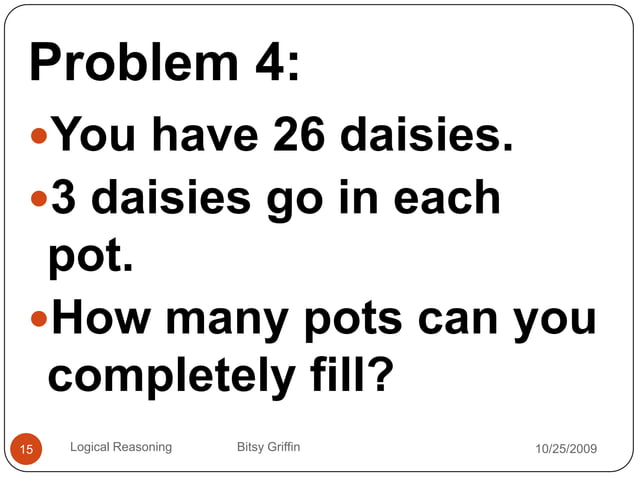 1 33 Problem Solving Logical Reasoning | PPTX
