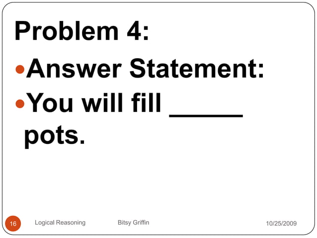 1 33 Problem Solving Logical Reasoning | PPTX