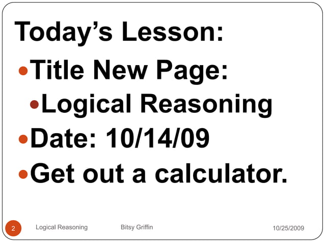 1 33 Problem Solving Logical Reasoning | PPTX