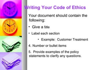 13.3 Writing Code Ethics | PPT