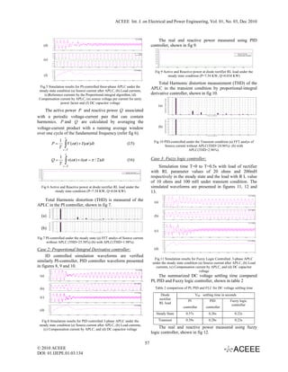 PI, PID and Fuzzy logic controller for Reactive Power and Harmonic Compensation | PDF