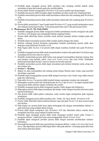 Modul chapter 4 my school activity kelas 7 | PDF