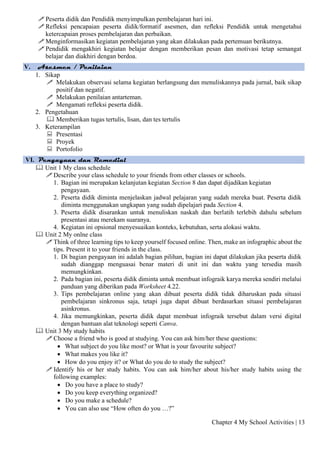 Modul chapter 4 my school activity kelas 7 | PDF