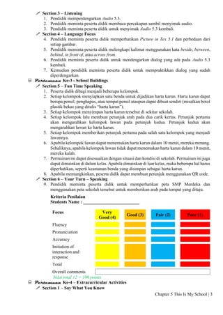 Modul ajar bahasa inggris kelas 7 This is My School | PDF