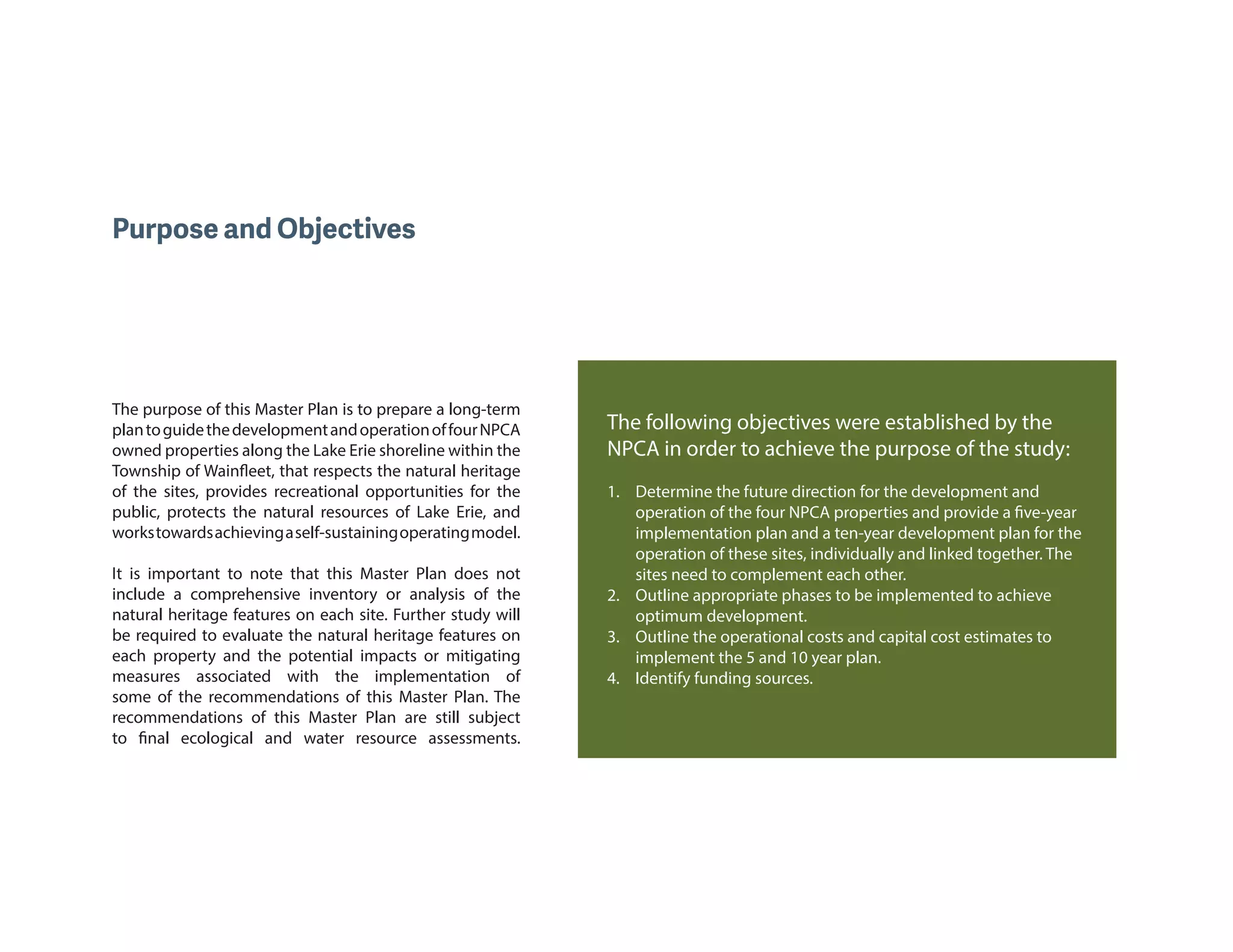 Wainfleet Conservation Areas Master Plan | PDF