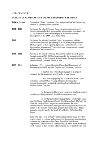 Career History - Ross Ullman - March 2015 | DOC