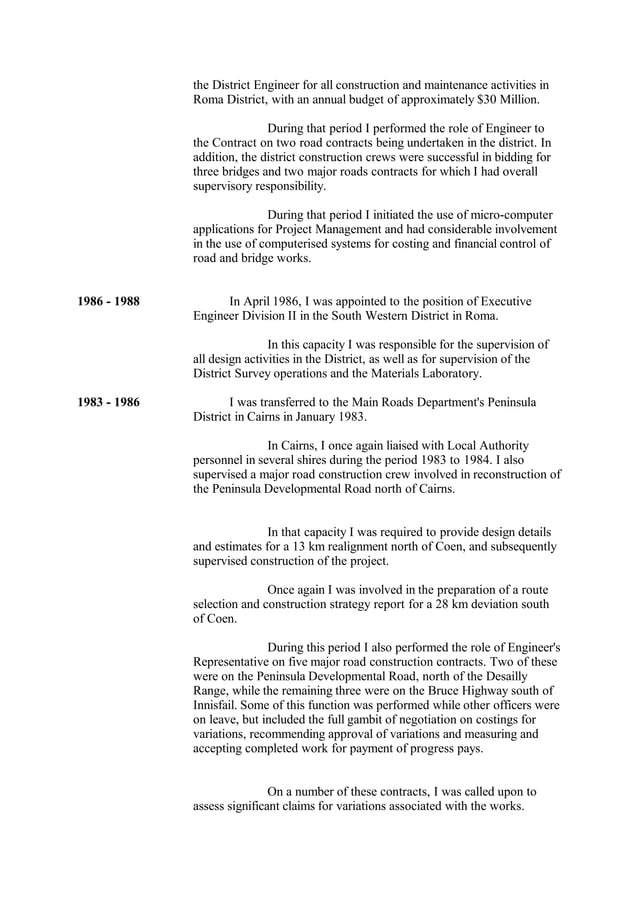 Career History - Ross Ullman - March 2015 | DOC