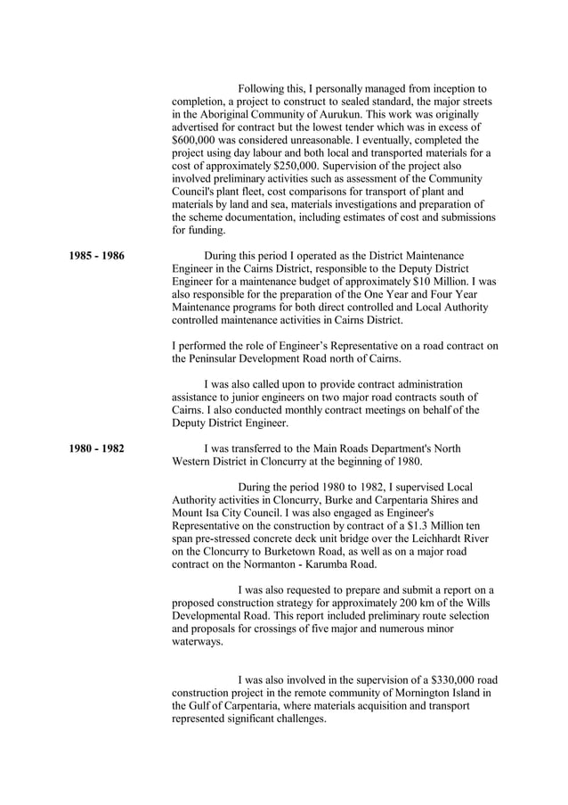 Career History - Ross Ullman - March 2015 | DOC