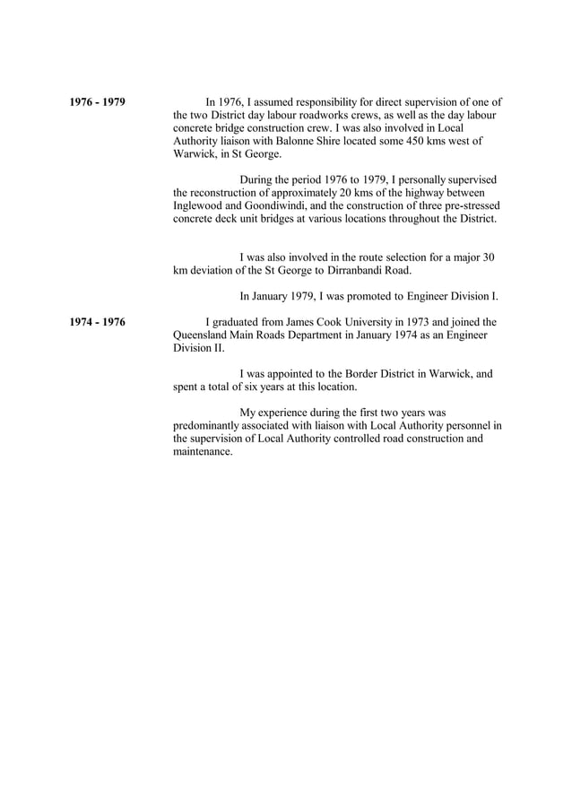 Career History - Ross Ullman - March 2015 | DOC