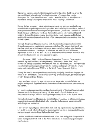 Career History - Ross Ullman - March 2015 | DOC