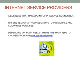 INTERNET SERVICE PROVIDERS | PPT