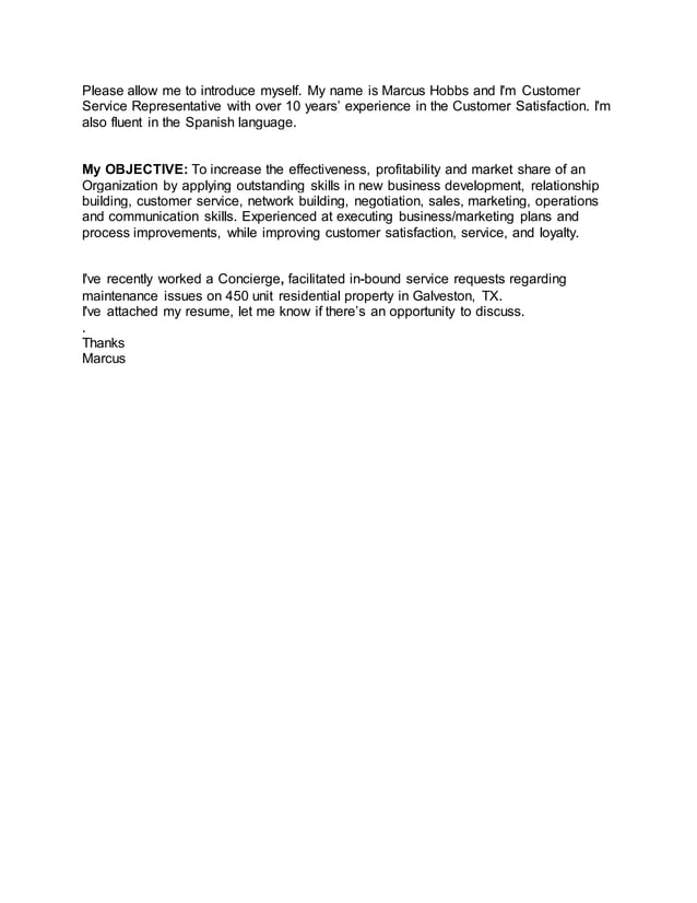 Marcus Hobbscoverletterdoc | PDF