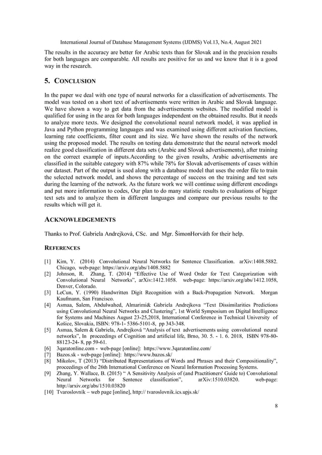 TEXT ADVERTISEMENTS ANALYSIS USING CONVOLUTIONAL NEURAL NETWORKS | PDF