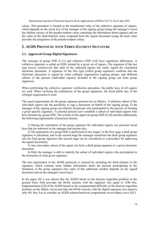 CONSTRUCTING THE 2-ELEMENT AGDS PROTOCOL BASED ON THE DISCRETE LOGARITHM PROBLEM | PDF