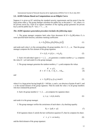 CONSTRUCTING THE 2-ELEMENT AGDS PROTOCOL BASED ON THE DISCRETE LOGARITHM PROBLEM | PDF
