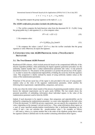 CONSTRUCTING THE 2-ELEMENT AGDS PROTOCOL BASED ON THE DISCRETE LOGARITHM PROBLEM | PDF