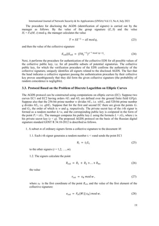 CONSTRUCTING THE 2-ELEMENT AGDS PROTOCOL BASED ON THE DISCRETE LOGARITHM PROBLEM | PDF