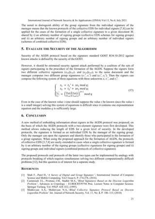 CONSTRUCTING THE 2-ELEMENT AGDS PROTOCOL BASED ON THE DISCRETE LOGARITHM PROBLEM | PDF