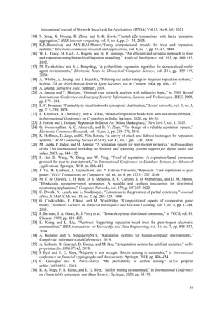 PROOF-OF-REPUTATION: AN ALTERNATIVE CONSENSUS MECHANISM FOR BLOCKCHAIN SYSTEMS | PDF