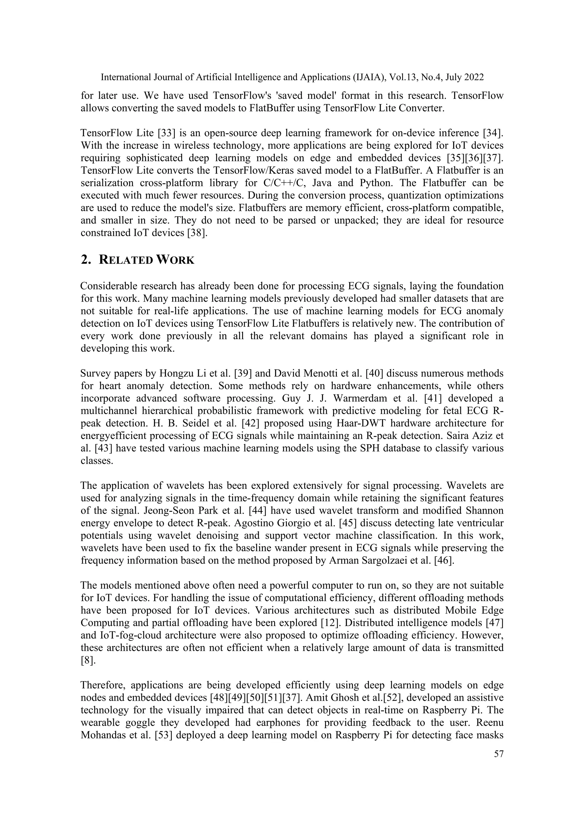 Deep Learning Based Ecg Classification On Raspberry Pi Using A Tensorflow Lite Model Based On