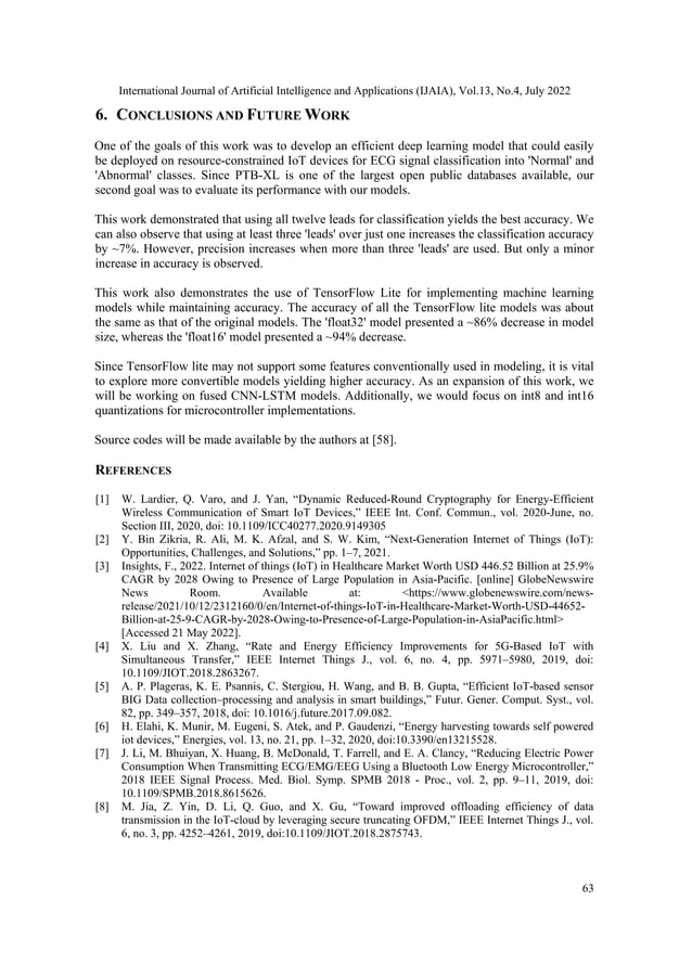 DEEP LEARNING-BASED ECG CLASSIFICATION ON RASPBERRY PI USING A TENSORFLOW LITE MODEL BASED ON ...