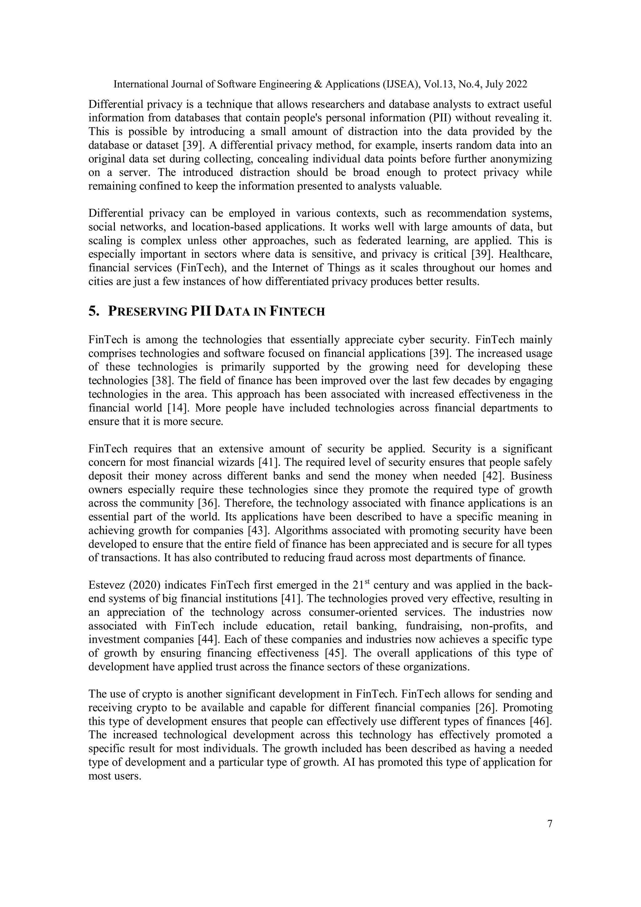 FEDERATED LEARNING FOR PRIVACY-PRESERVING: A REVIEW OF PII DATA ...