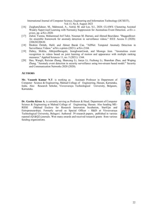 An Overview of Various Techniques Involved in Detection of Anomalies from Surveillance Cameras | PDF