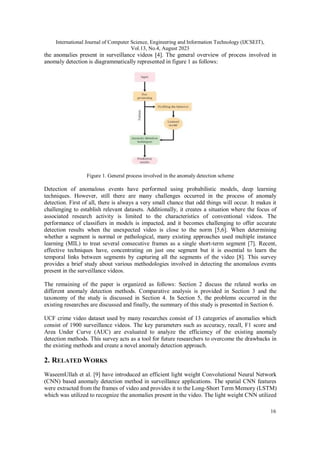 An Overview of Various Techniques Involved in Detection of Anomalies from Surveillance Cameras | PDF