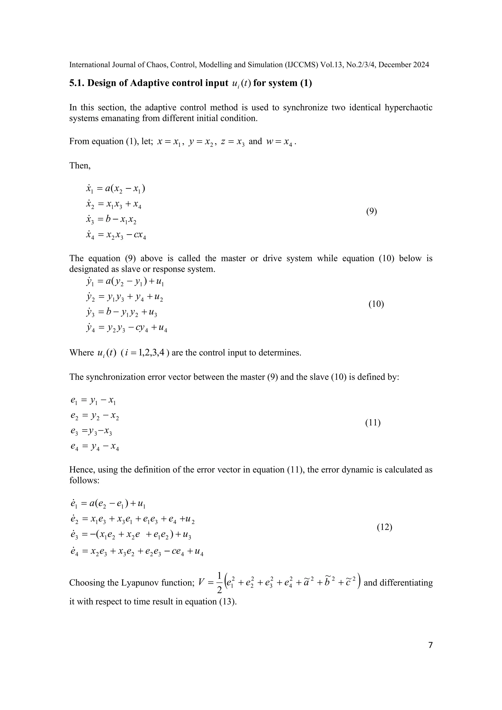 A NEW HYPERCHAOTIC SYSTEM WITH COEXISTING ATTRACTORS: ITS CONTROL, SYNCHRONIZATION AND SECURE ...