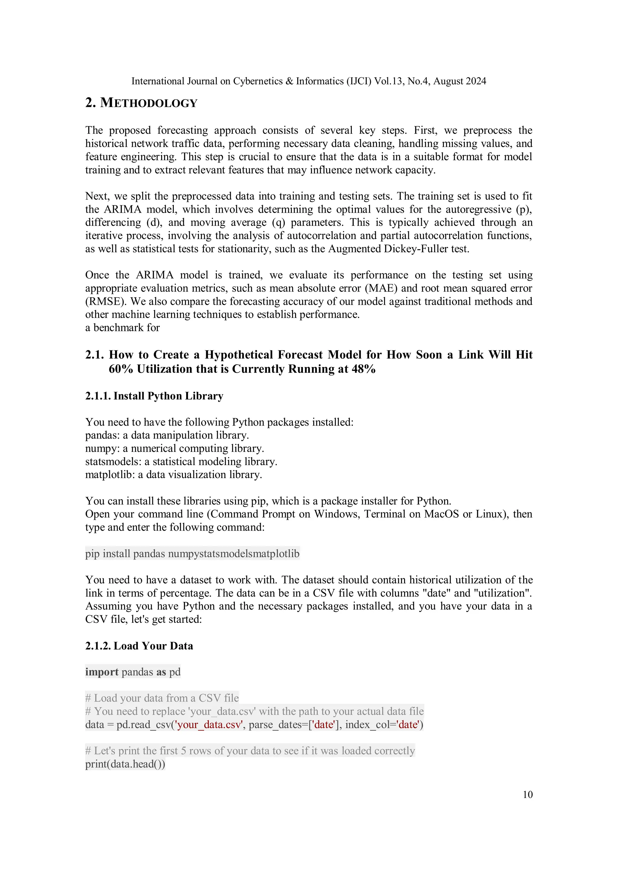 Forecasting Network Capacity for Global Enterprise Backbone Networks using Machine Learning ...