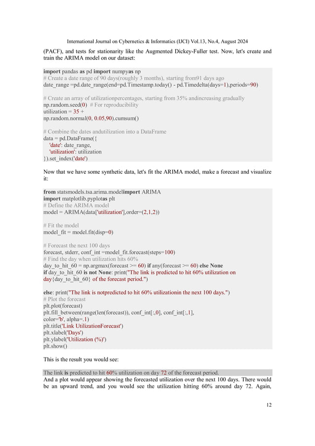 Forecasting Network Capacity for Global Enterprise Backbone Networks using Machine Learning ...