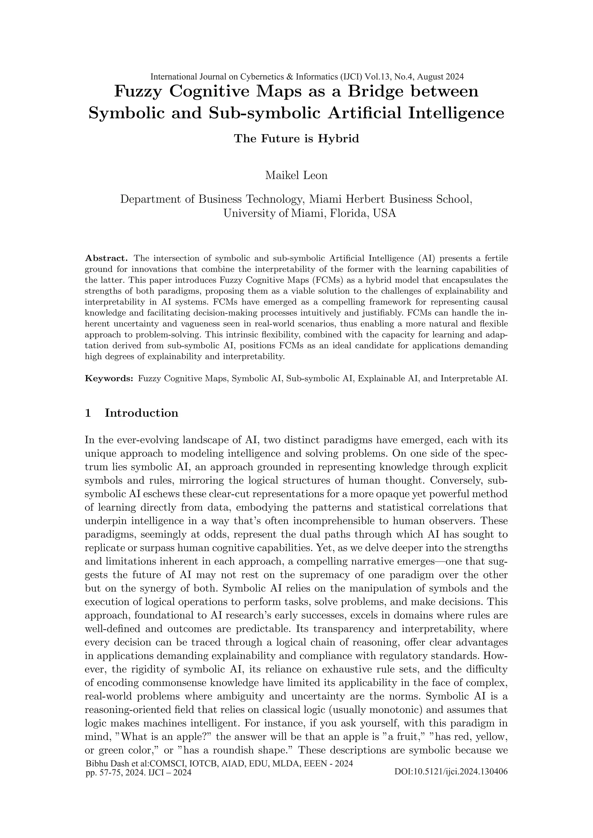 Fuzzy Cognitive Maps as a Bridge between Symbolic and Sub-Symbolic ...