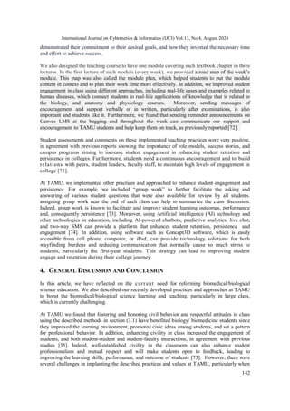 Reforming Biological/Biomedical Science Teaching and Education: A Reflection on Well-Developed ...