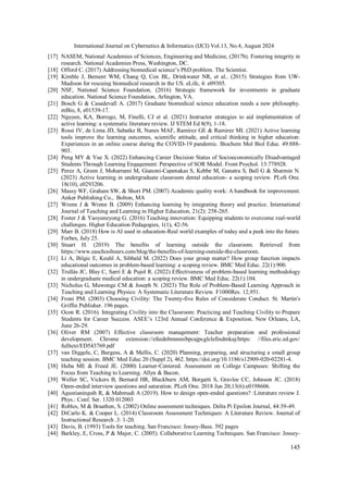 Reforming Biological/Biomedical Science Teaching and Education: A ...